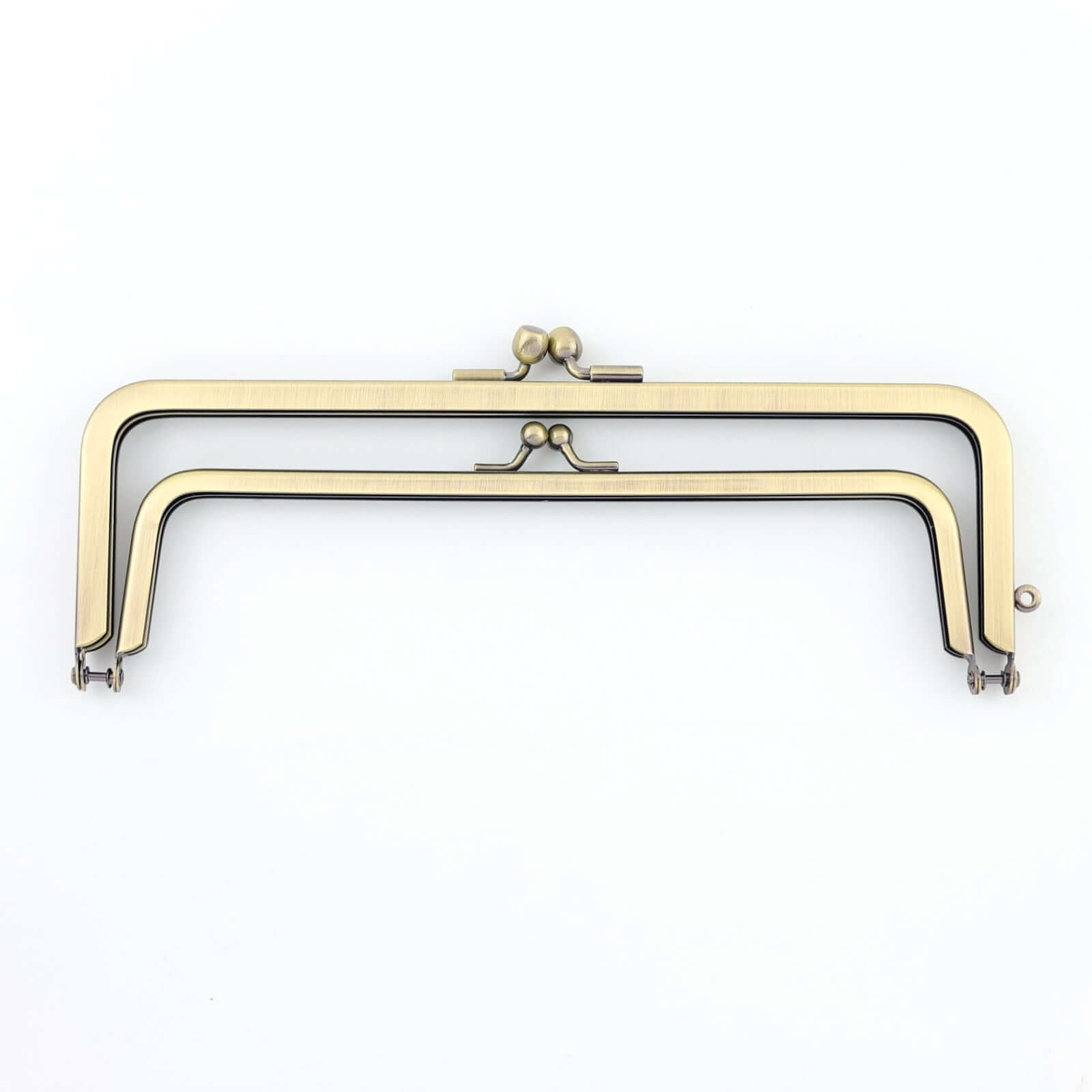 8 inch Double Kisslock Antique Brass Metal Purse Frame | SUPPLY4BAG