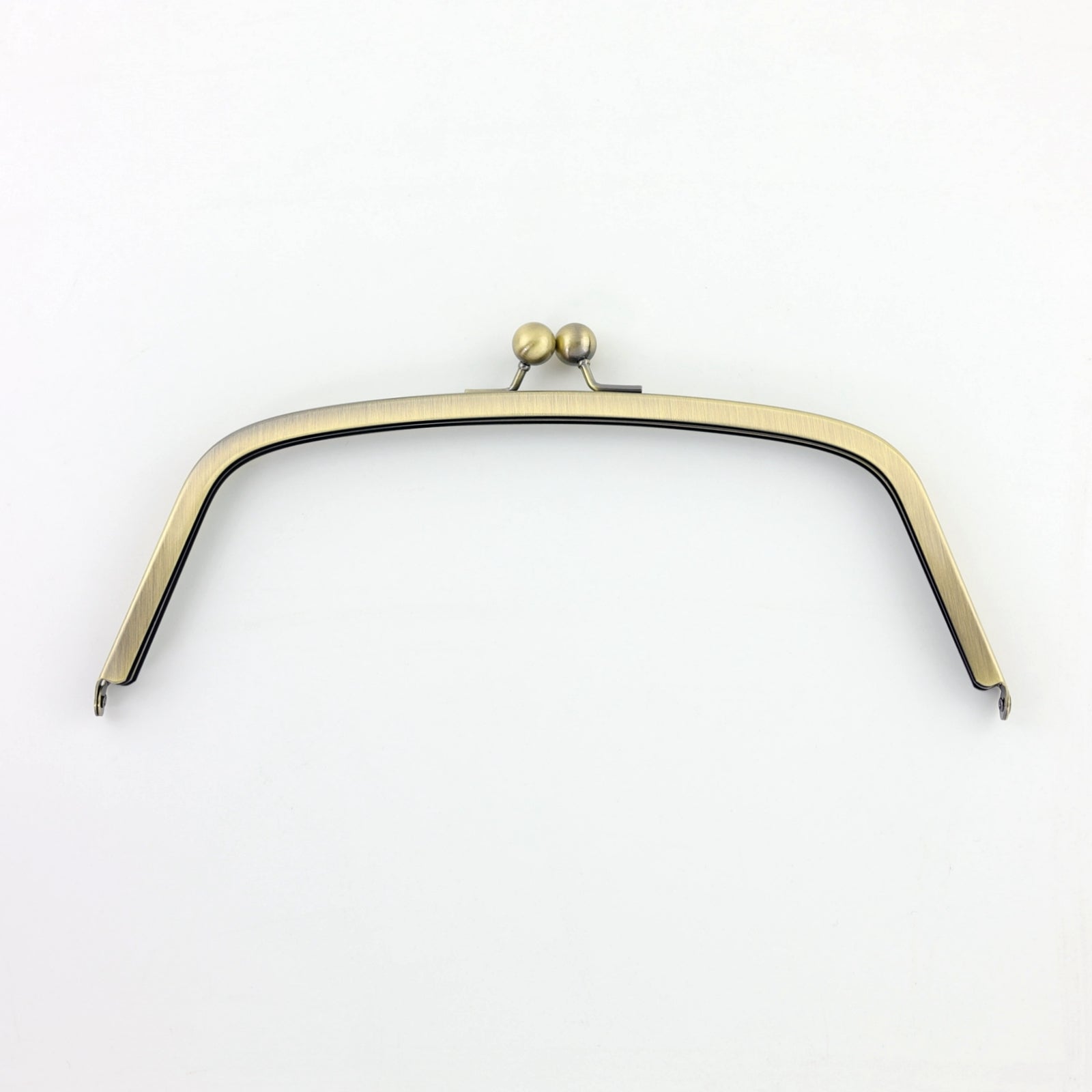 10 1/4 x 3 3/4 inch - Antique Brass Arch Shape Metal Purse Frame